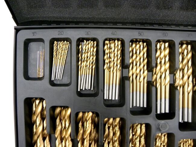 Sada vrtáků do železa, HSS 170ks, titanový potah GEKO | Bonatrade