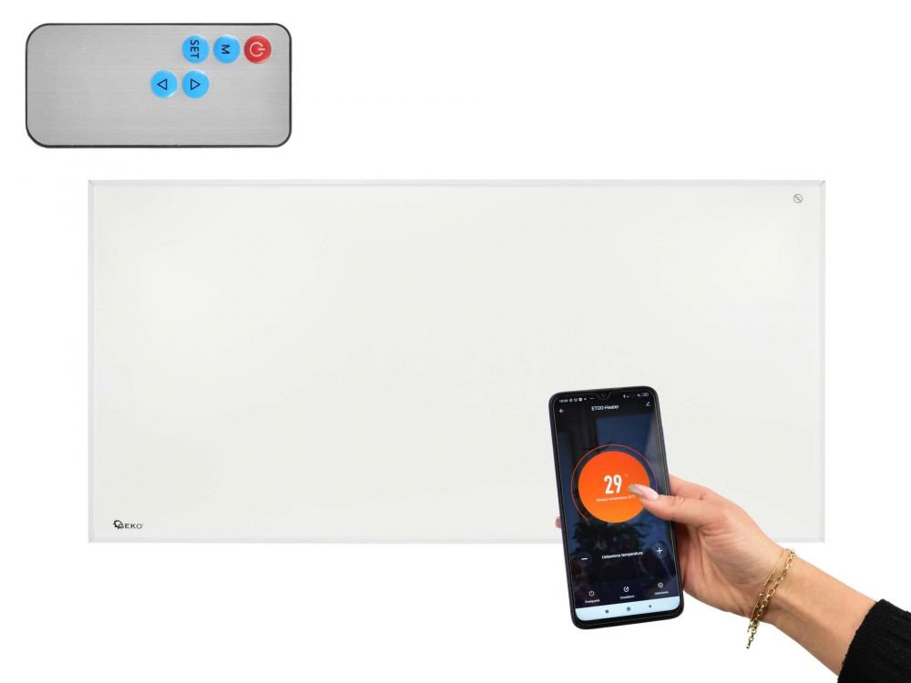 Topný panel IR, 700W s dálkovým ovládáním, Wi-Fi GEKO | Bonatrade